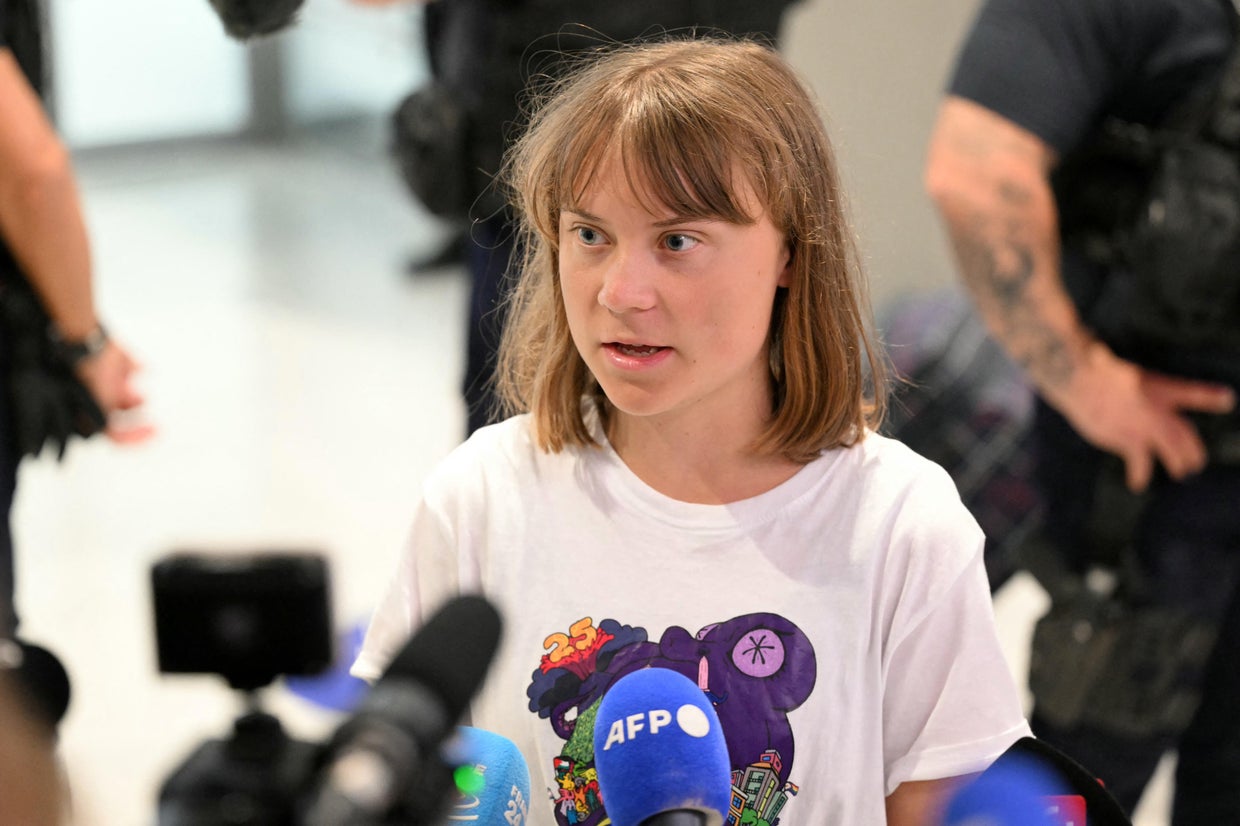 Israel deports activist Greta Thunberg after military seized Gaza Freedom Flotilla ship - CBS News