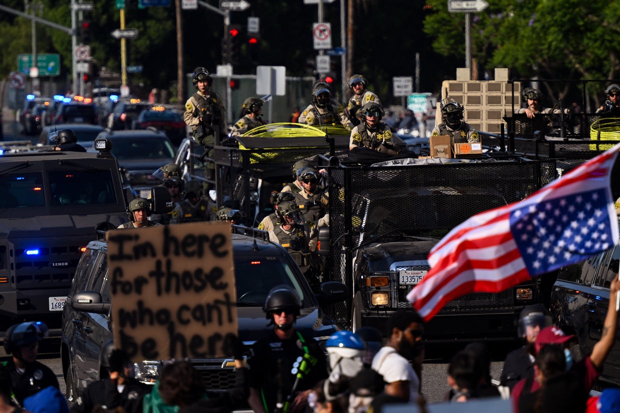 Maps and photos show how the Los Angeles ICE protests unfolded - CBS News
