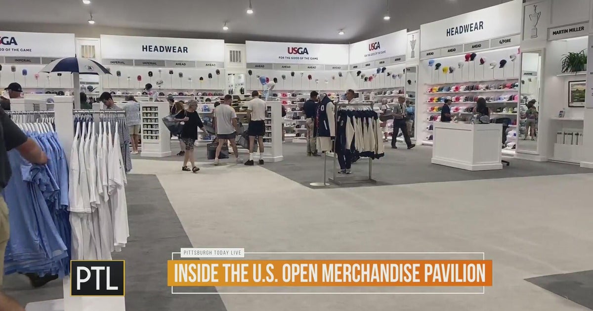 Checking out the merch tent at the U.S. Open - CBS Pittsburgh