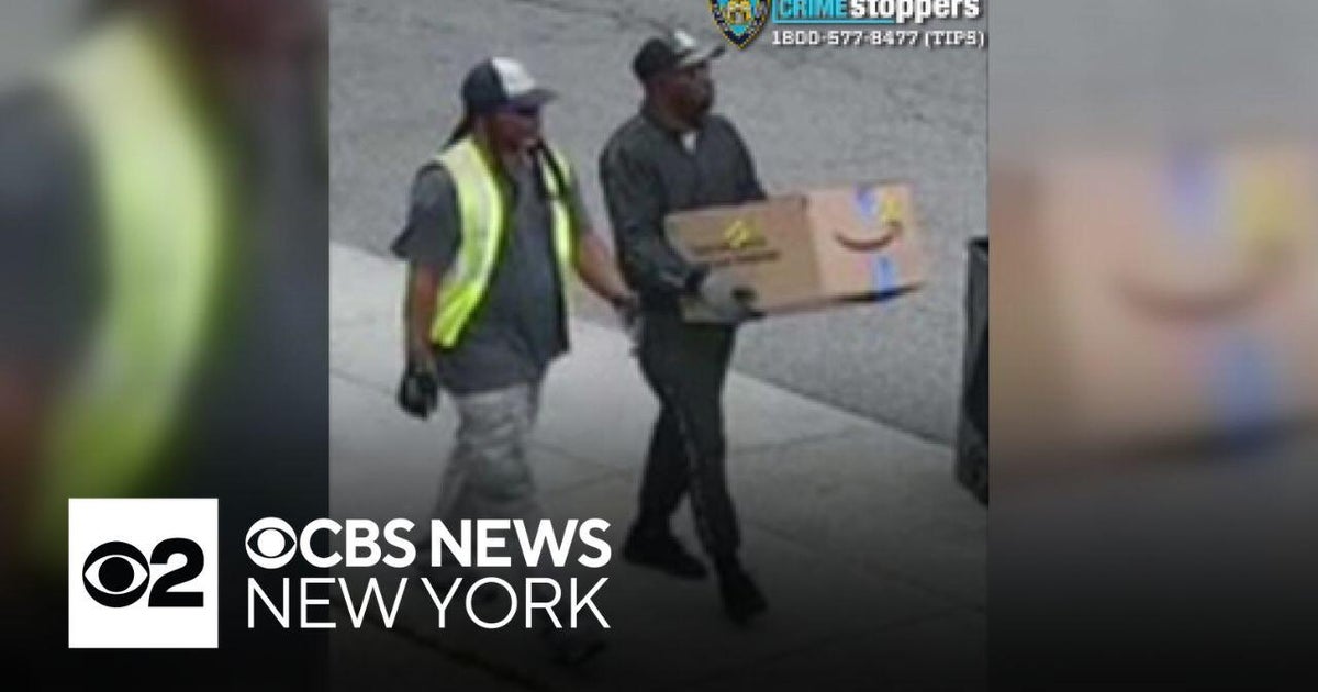 Images show suspects in fake delivery home invasion in Queens - CBS New ...