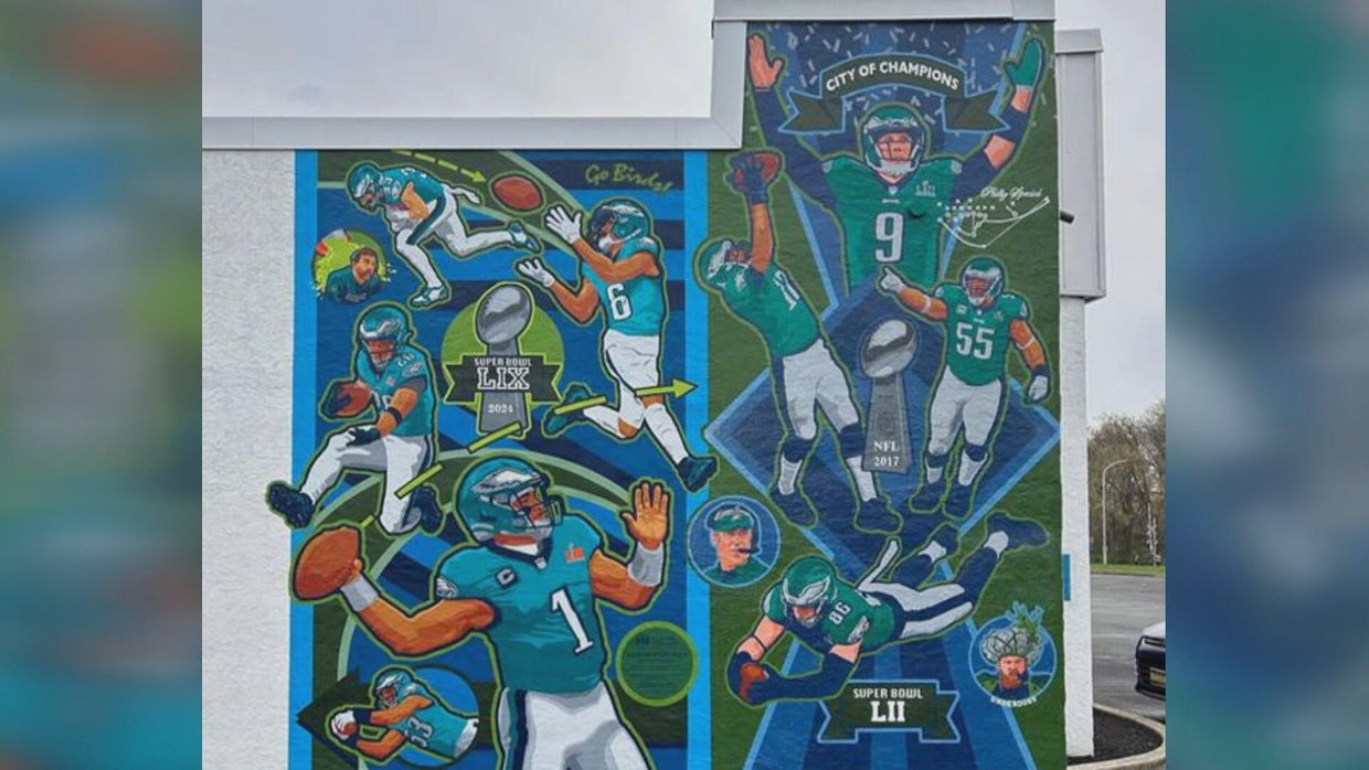 New Philly mural shows the best parts of the Eagles' Super Bowl LIX win ...
