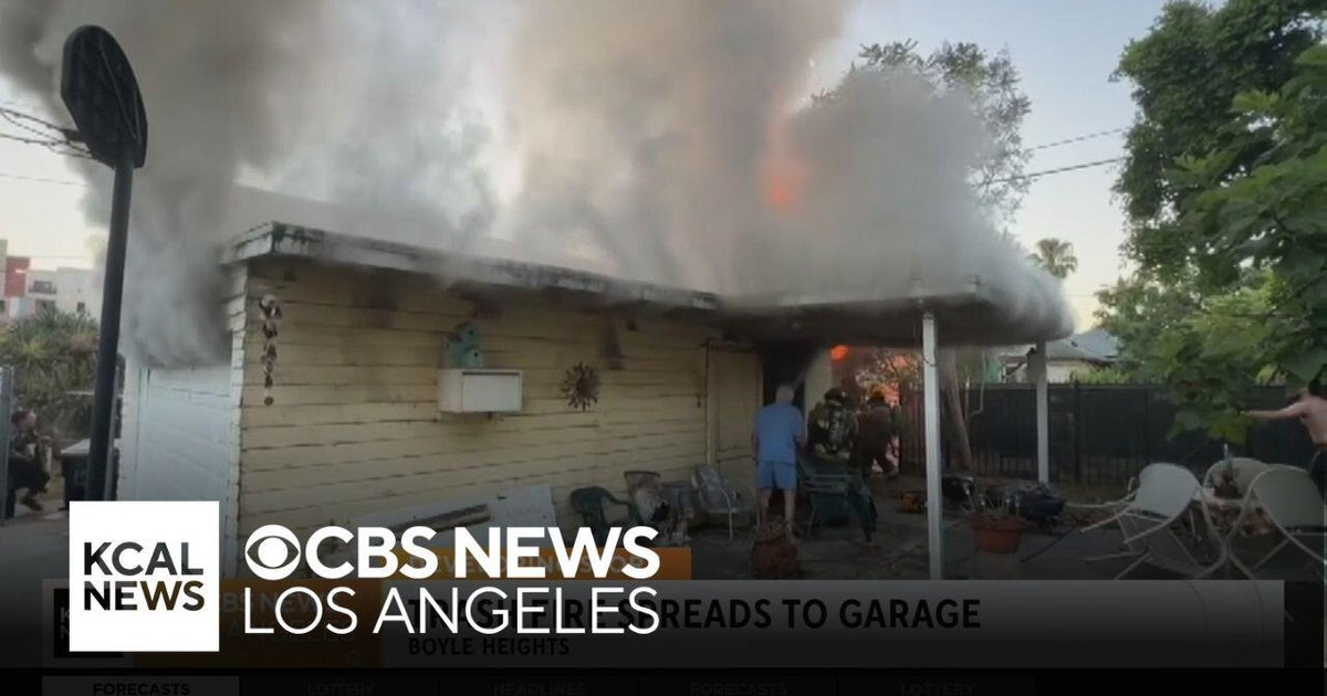 Boyle Heights garage fire began as trash fire in the alley - CBS Los ...