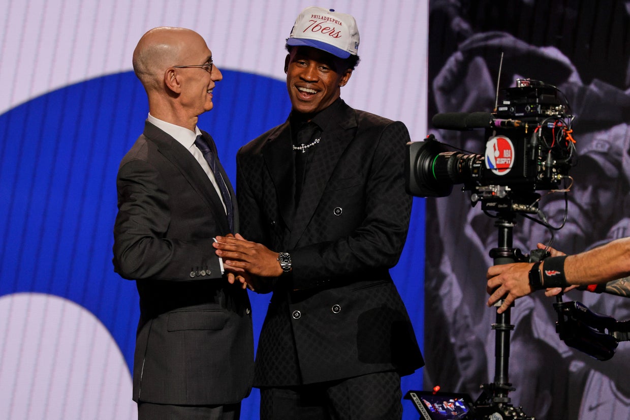 Who is VJ Edgecombe, the Philadelphia 76ers' first pick in the 2025 NBA ...