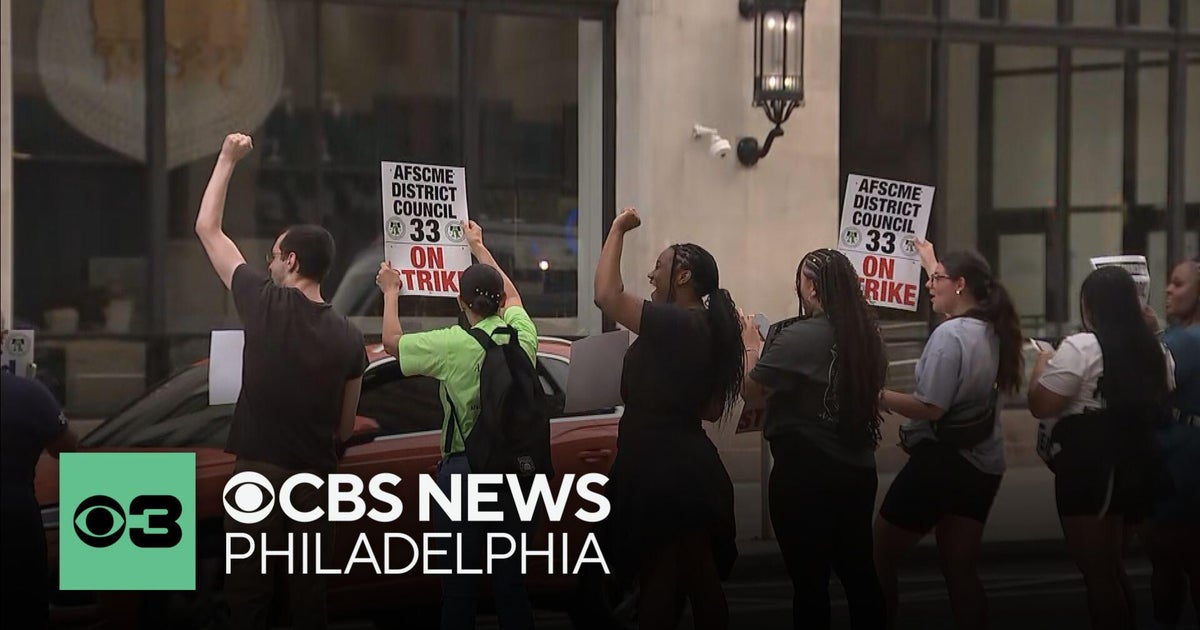 Picketers seen outside Philadelphia police headquarters, sanitation ...