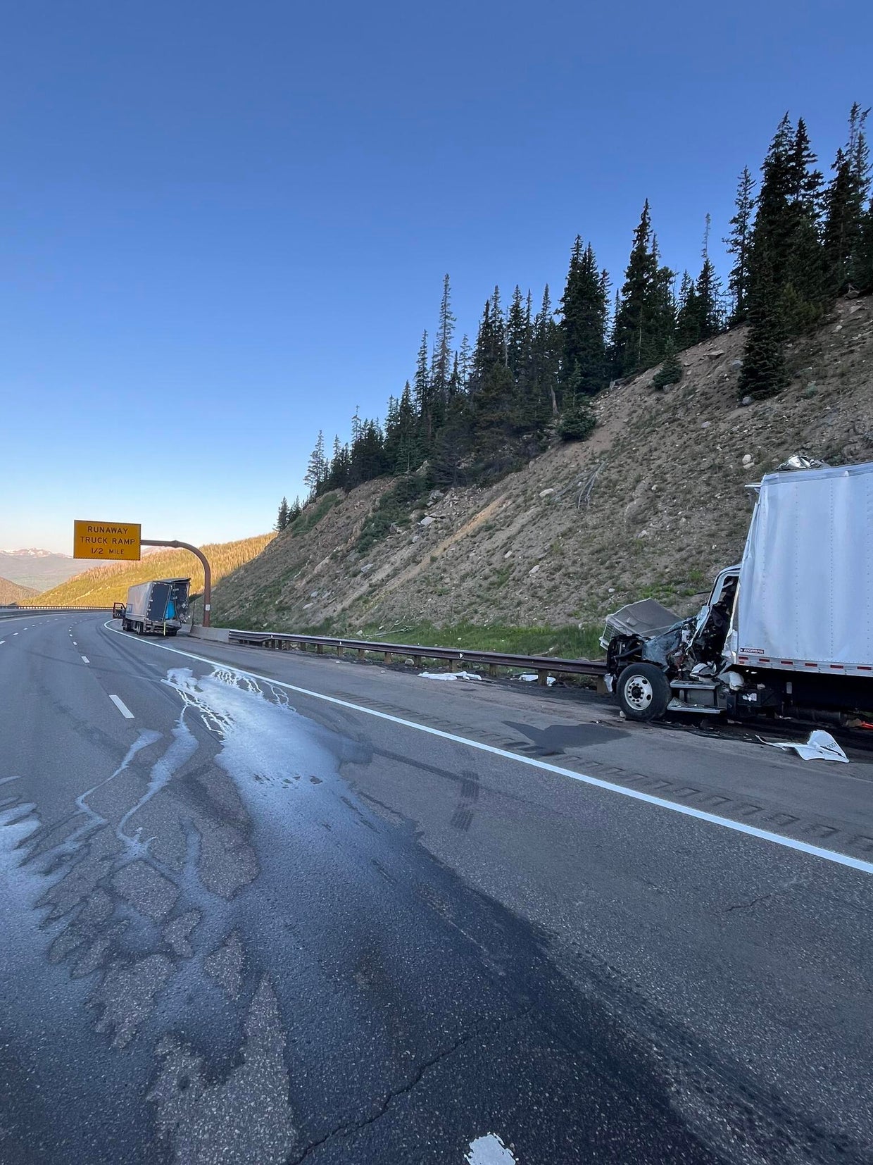 Westbound lanes of I-70 reopen after closure in Colorado's high country for crash involving semi ...