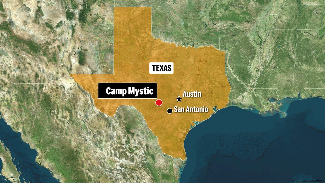 Maps show where devastating flash flooding hit Texas, including Camp ...