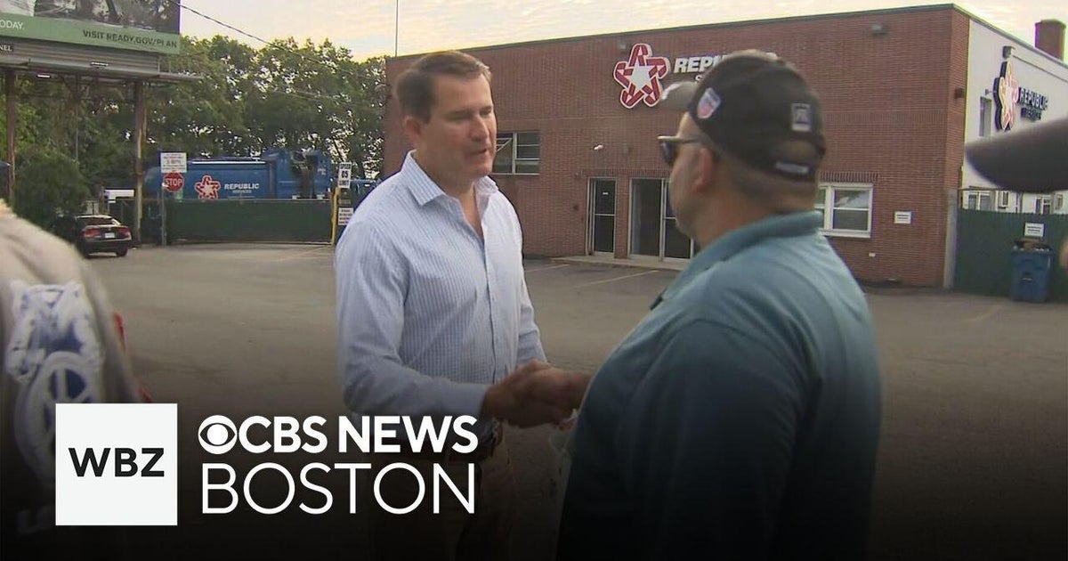 Massachusetts congressman meets with striking trash collectors - CBS Boston