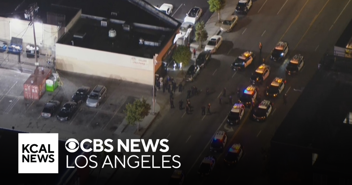 LAPD officers after apparent clash with street takeover - CBS Los Angeles