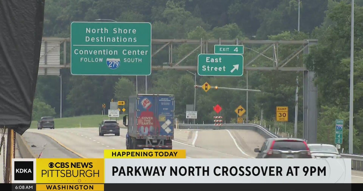 Parkway North crossover goes into place on Friday night - CBS Pittsburgh