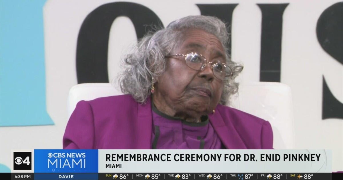 Remembrance ceremony held for Dr. Enid Pinkney - CBS Miami