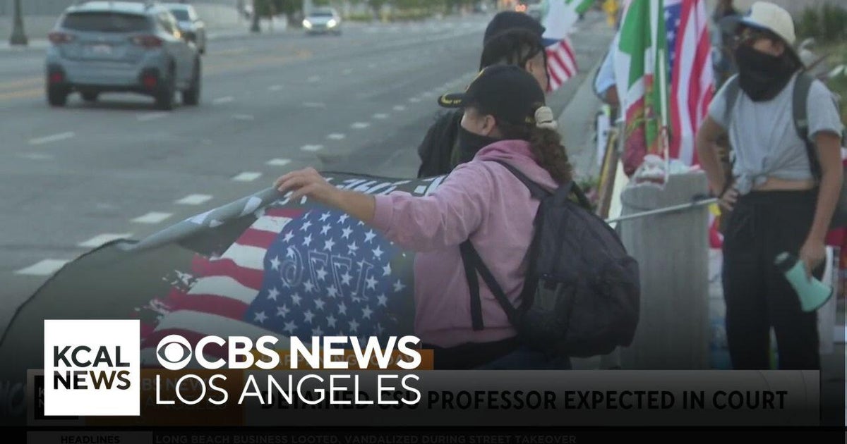 Cal State professor detained while protesting in Camarillo - CBS Los ...