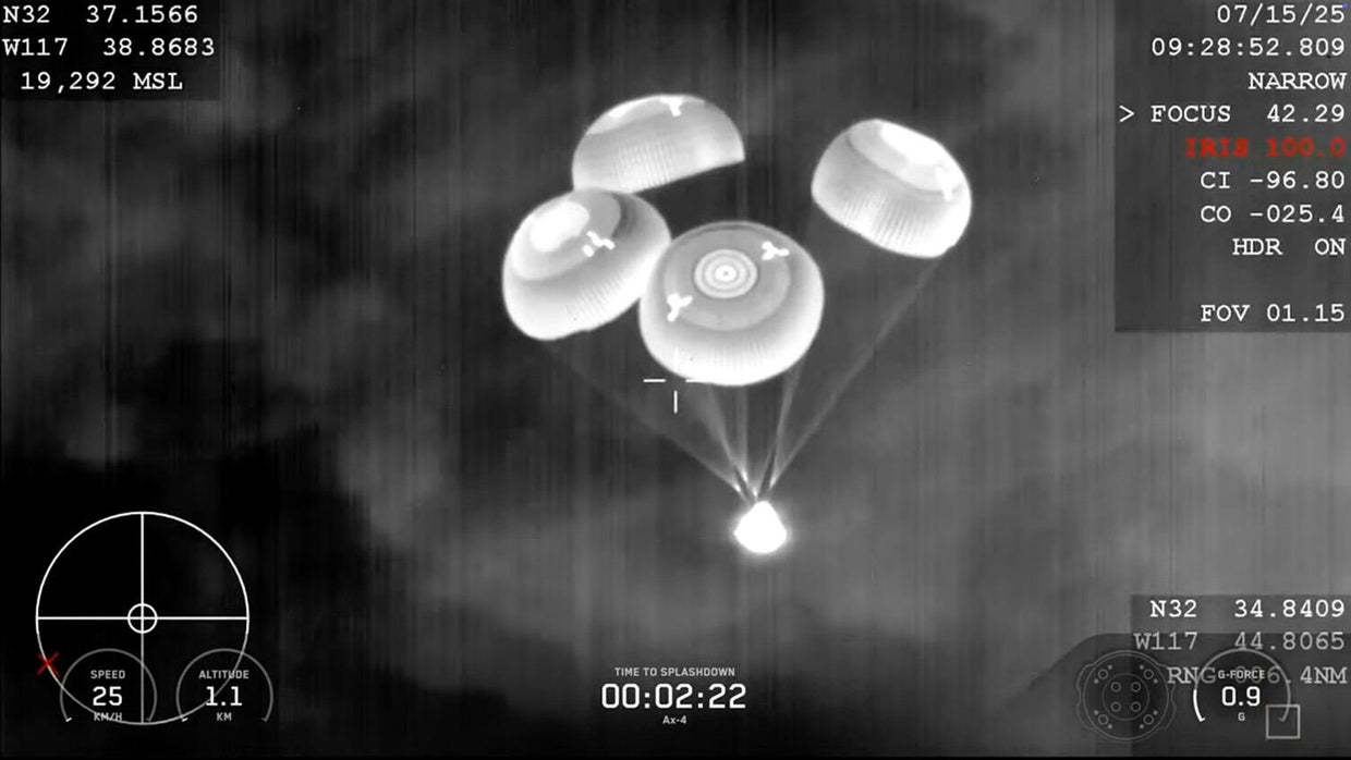 Privately funded crew returns to Earth in SpaceX Crew Dragon capsule ...