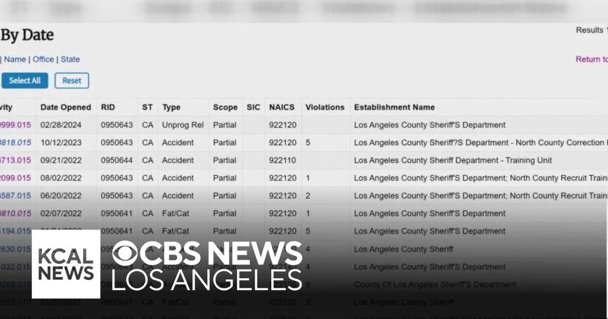 LASD training facility safety records - CBS Los Angeles