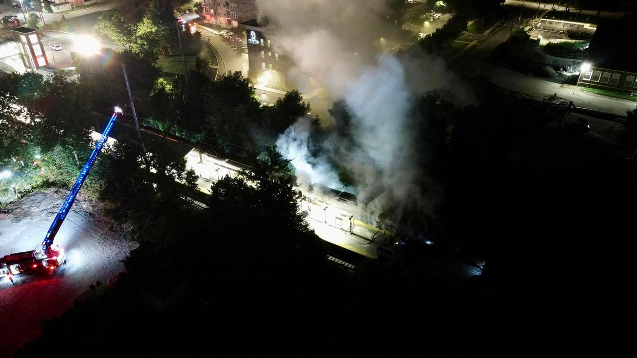 Fire on SEPTA train at Paoli Station in Chester County, Pennsylvania ...