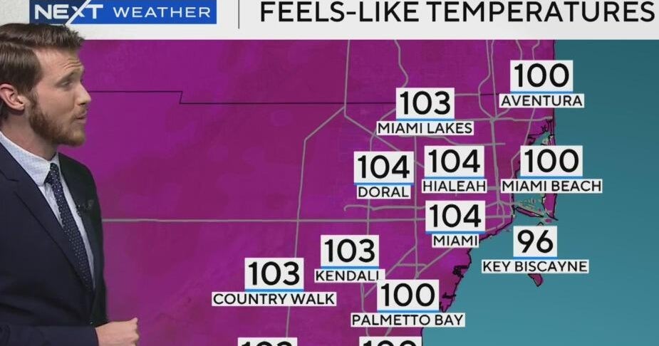 Humid and hot across South Florida with another day of triple-digit ...