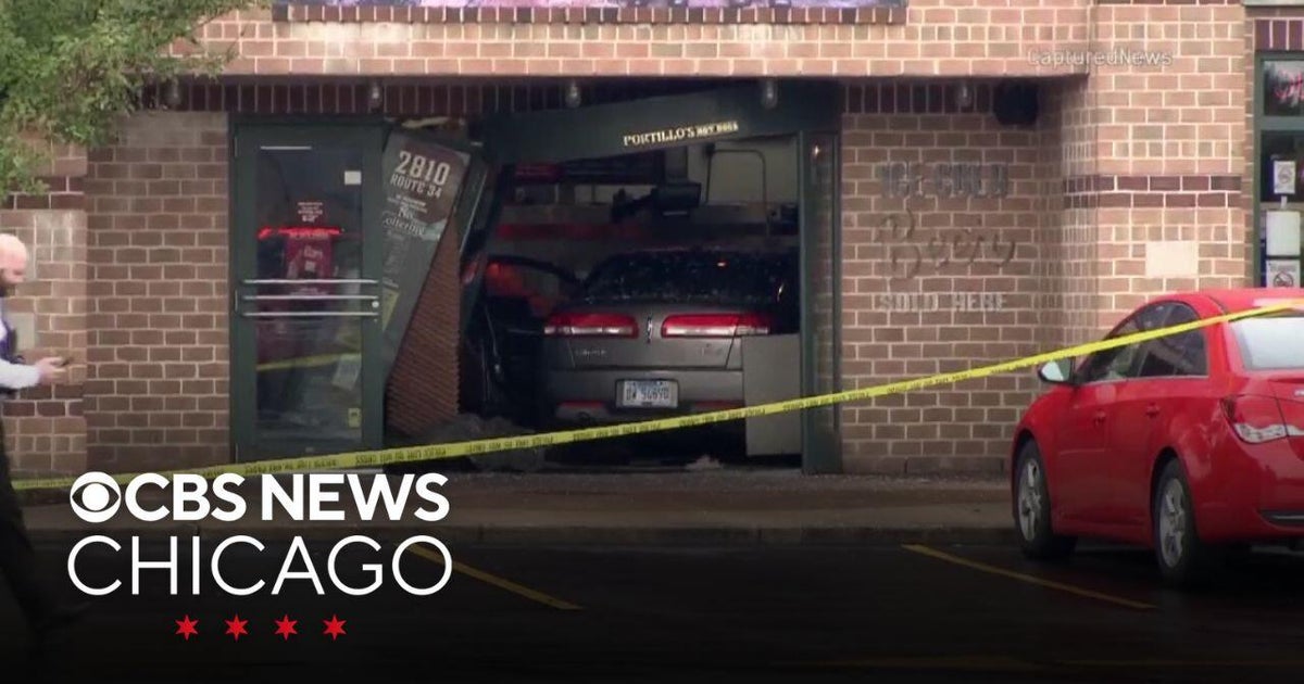 Car crashes into Portillo's in Oswego; 14 people injured - CBS Chicago