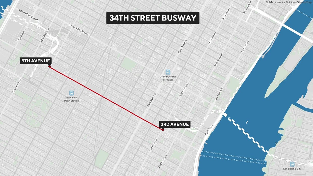 Pedestrians race NYC bus to stress need for 34th Street busway - CBS ...