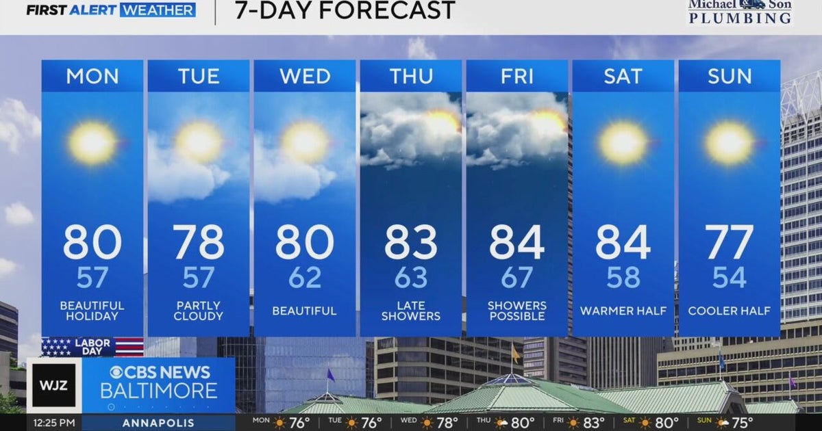 Fall-like weather continues in Maryland during Labor Day - CBS Baltimore