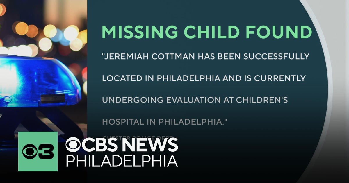 2-year-old boy missing in Delco found in Philadelphia - CBS Philadelphia