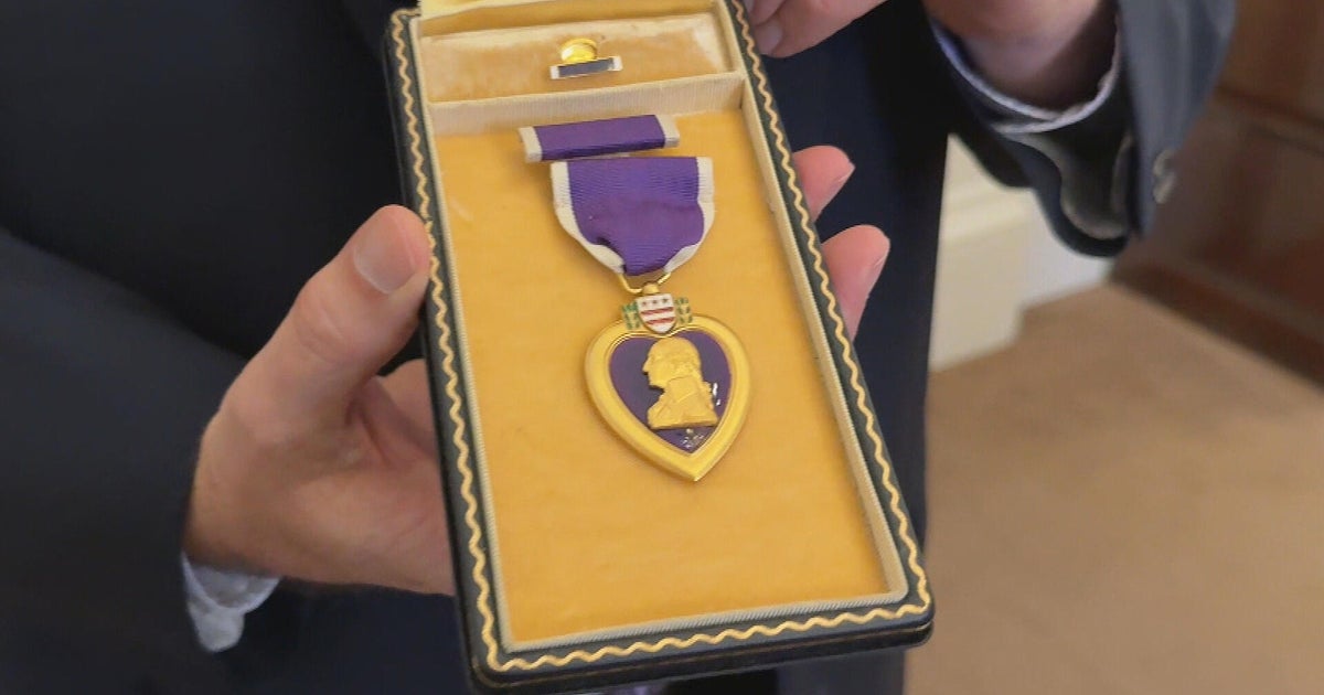 Purple Heart lost for decades returned to Massachusetts family - CBS Boston