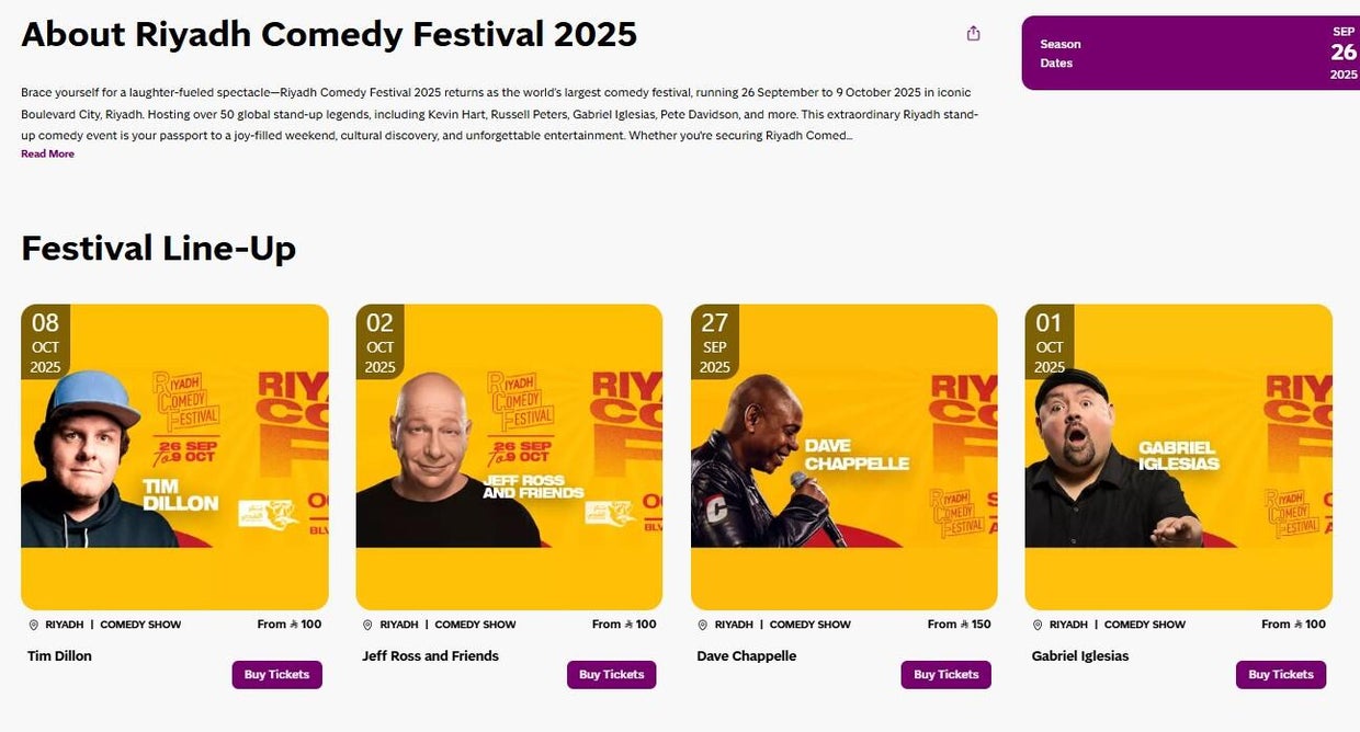 Major U.S. comedians set to perform in Saudi Arabia urged not to help ...