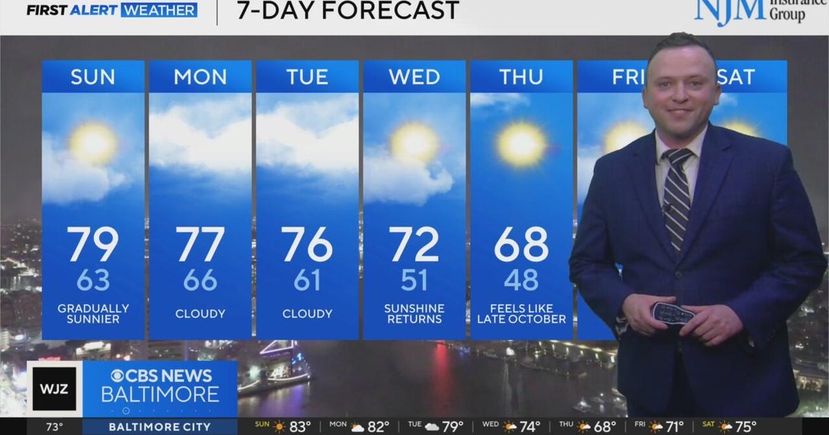 Wet weather lingers into Saturday night across much of Maryland - CBS ...