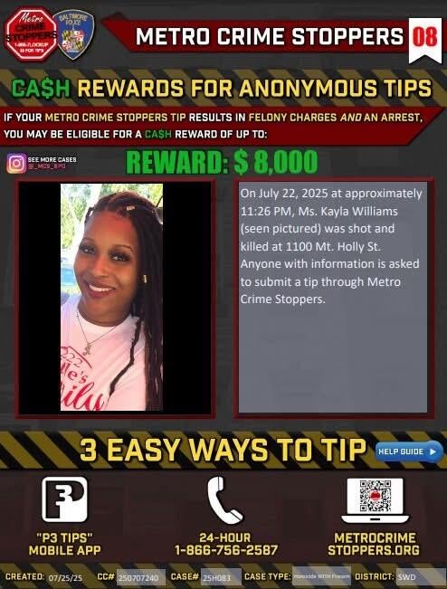 Family of Baltimore mother who was killed in Edmondson Village pleads ...