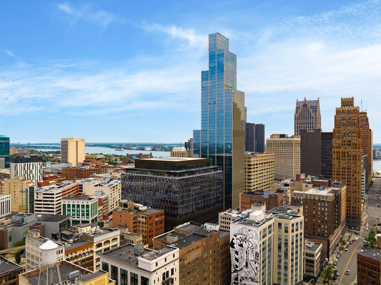 Take a tour of the completed 12-story Hudson's Detroit office building ...