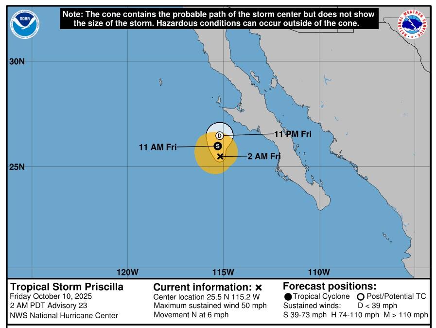 Post-Tropical Cyclone Priscilla poses threat of weekend flash flooding ...