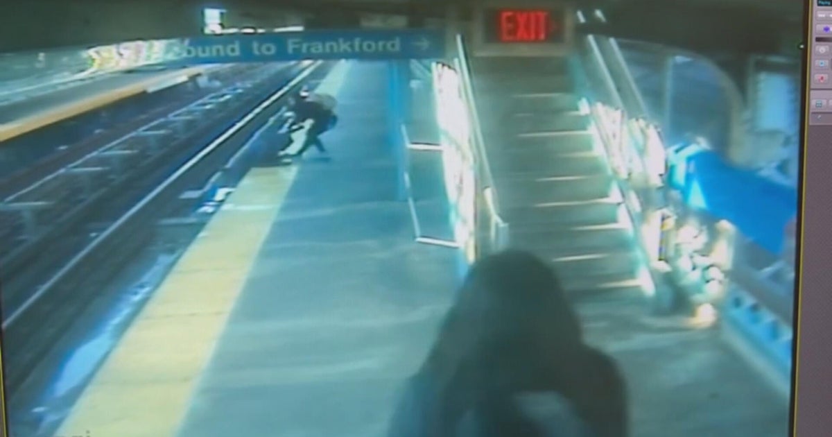 SEPTA video shows bystander helping woman who fell onto tracks along ...