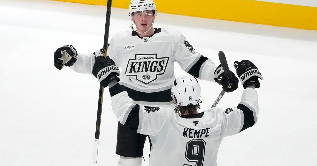 Kings blow 3-goal lead but Clarke scores late to beat Sharks 4-3 - CBS ...
