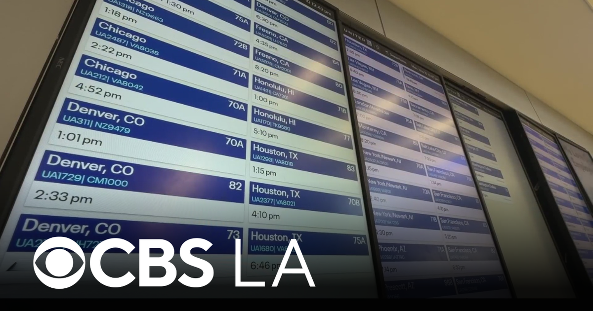 Delays and cancellations leave travelers stranded at LAX - CBS Los Angeles
