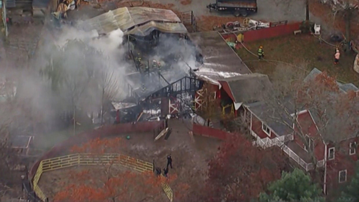 Horse dies after barn fire in Attleboro, multiple animals rescued - CBS ...