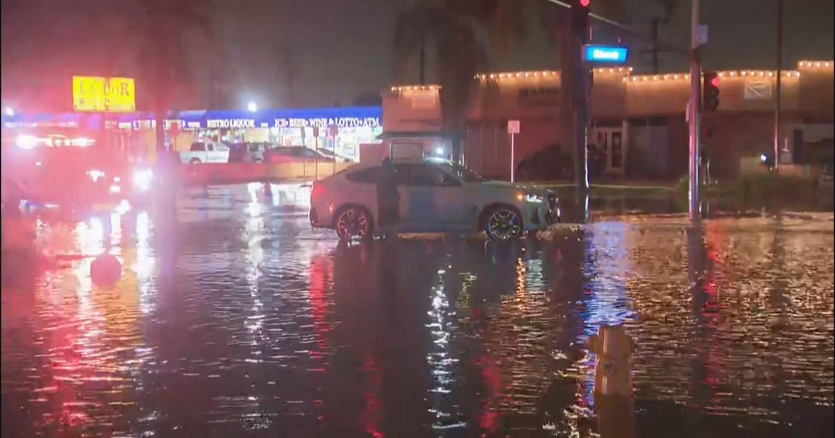Flash flood warning issued for Huntington Beach, Westminster - CBS Los ...