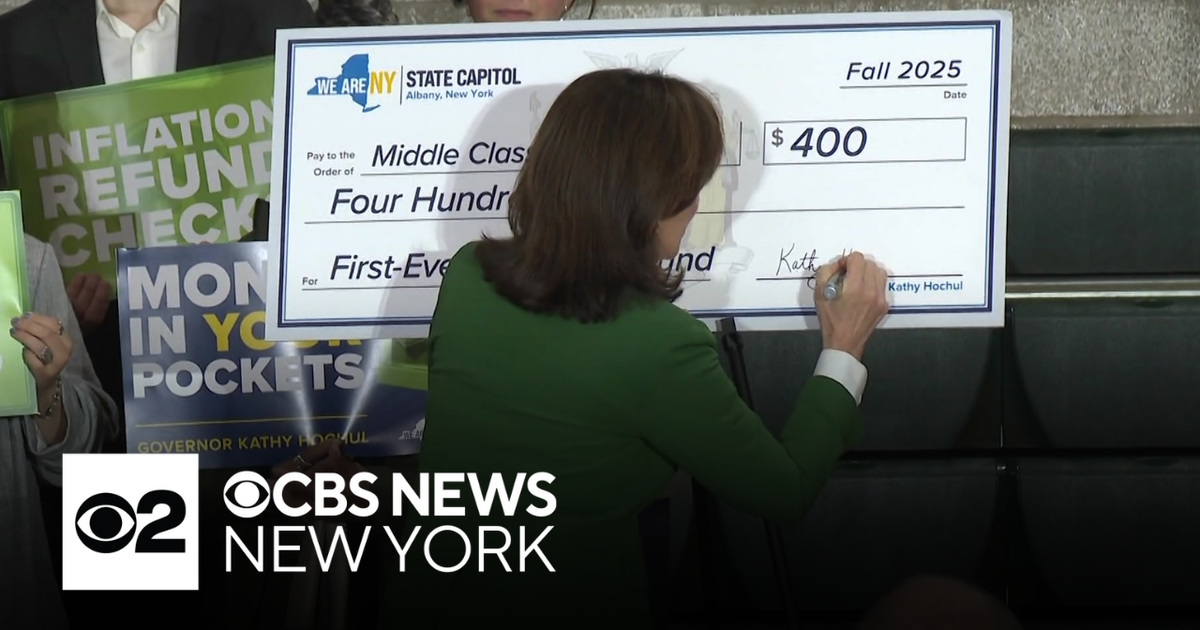 N.Y. has sent more than 8.2M inflation refund checks, Hochul says - CBS ...