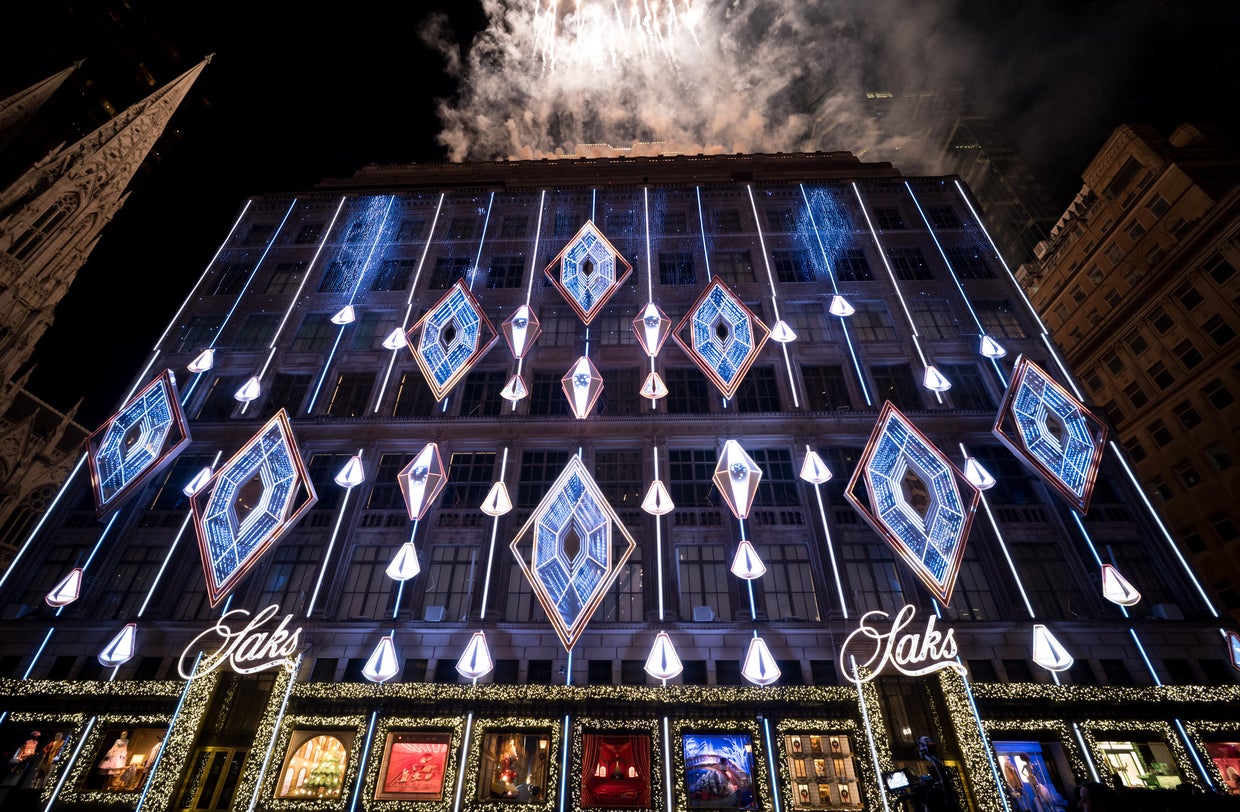 Saks Fifth Avenue holiday light show debuts for 2025 after NYC tradition's brief cancellation ...