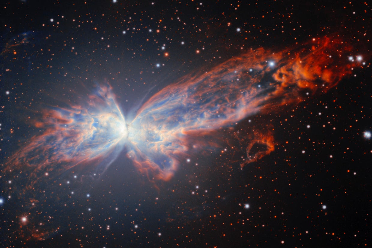 Cosmic butterfly seen in stunning new image captured by telescope in Chile - CBS News