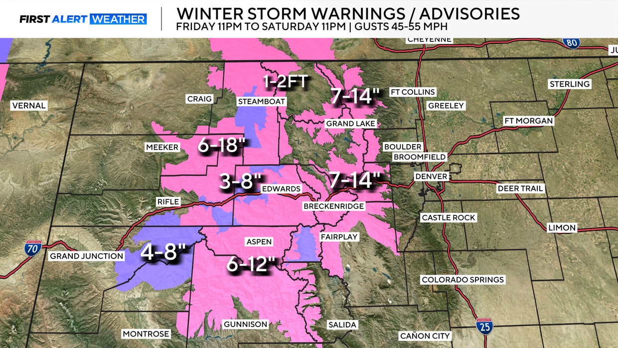 Heavy snow heading for Colorado's high country, some mountain areas ...