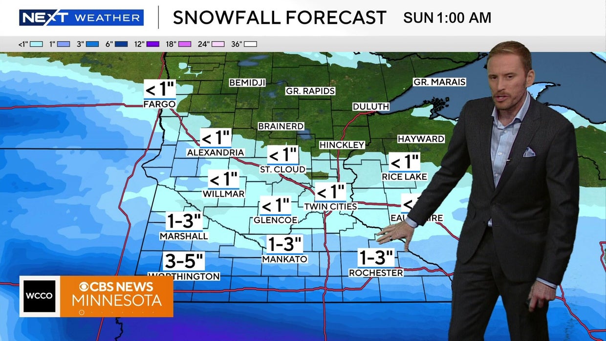 Snow fall for metro and southern Minnesota Saturday afternoon, freezing ...