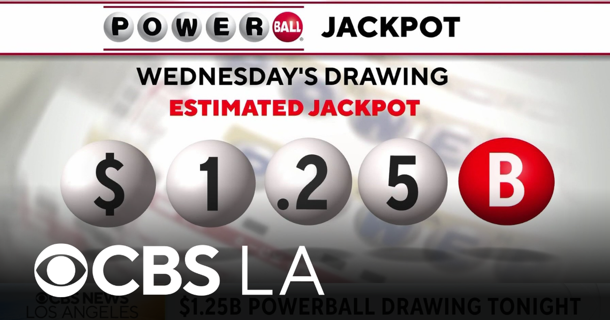 Powerball jackpot soars to $1.25 billion for Wednesday night's drawing ...