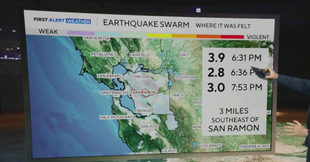 3 more earthquakes rattle San Ramon - CBS San Francisco