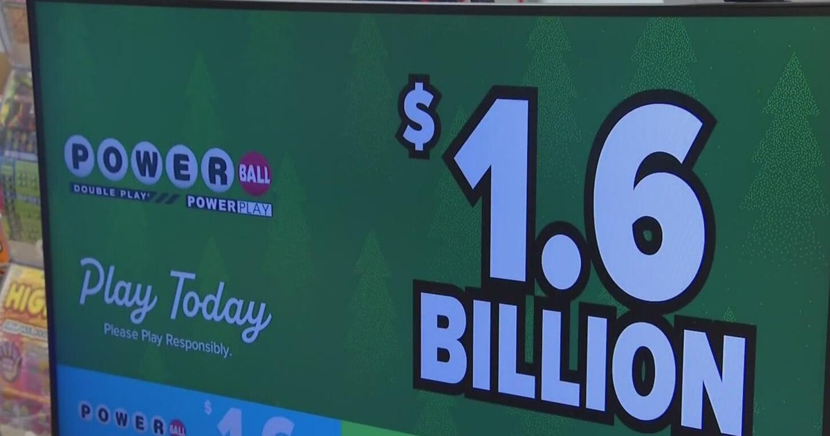 Powerball jackpot hits $1.6 billion ahead of Monday's drawing - CBS ...