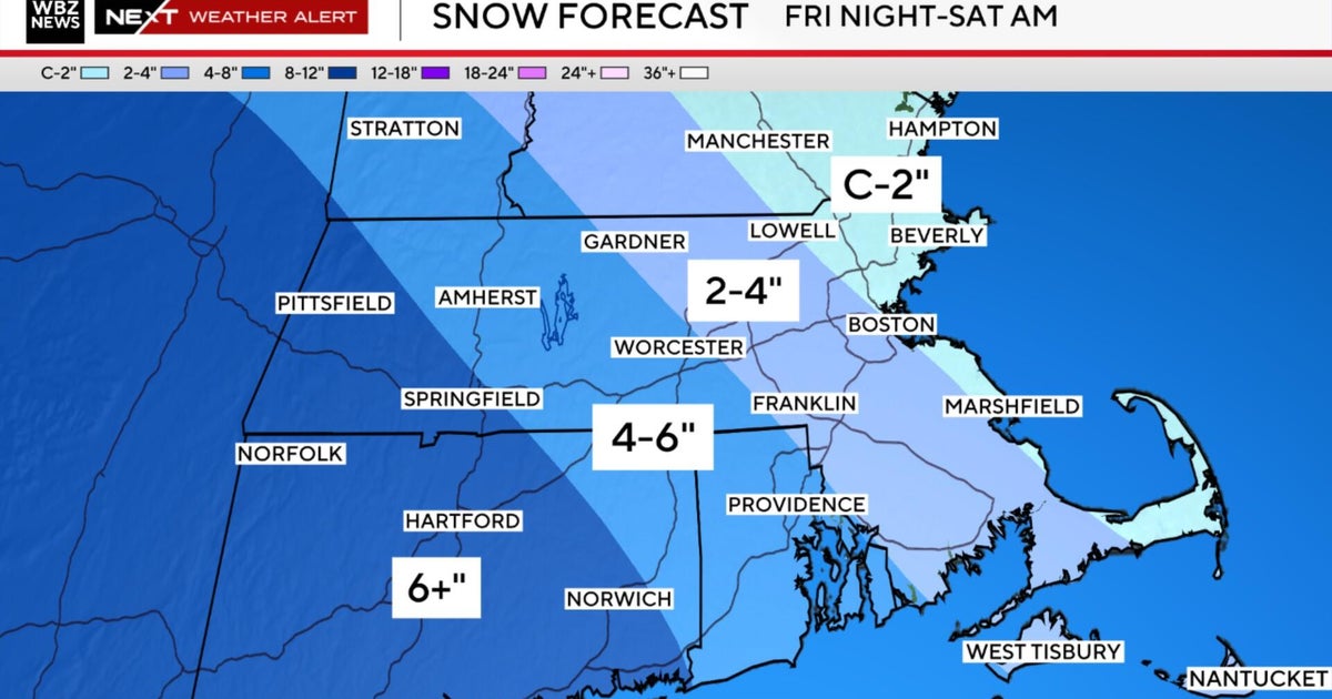 Map shows where in Massachusetts could get plowable snow tonight into ...