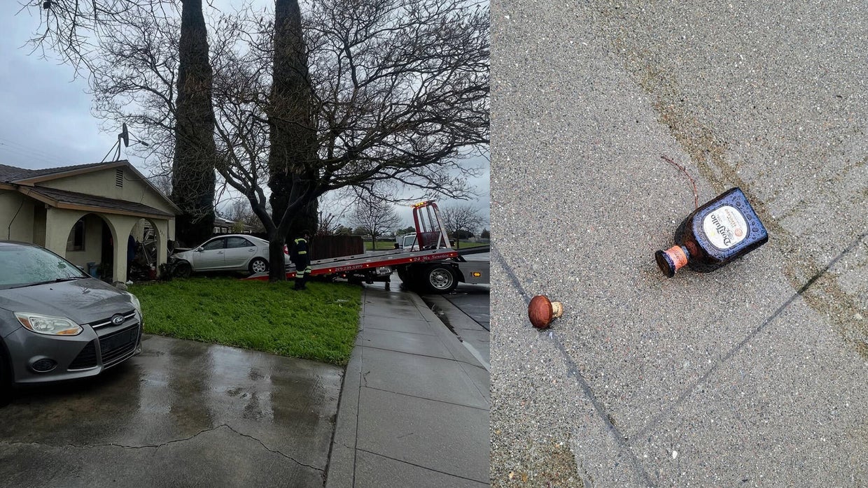 Car crashes into Lathrop home, DUI suspect arrested - CBS Sacramento