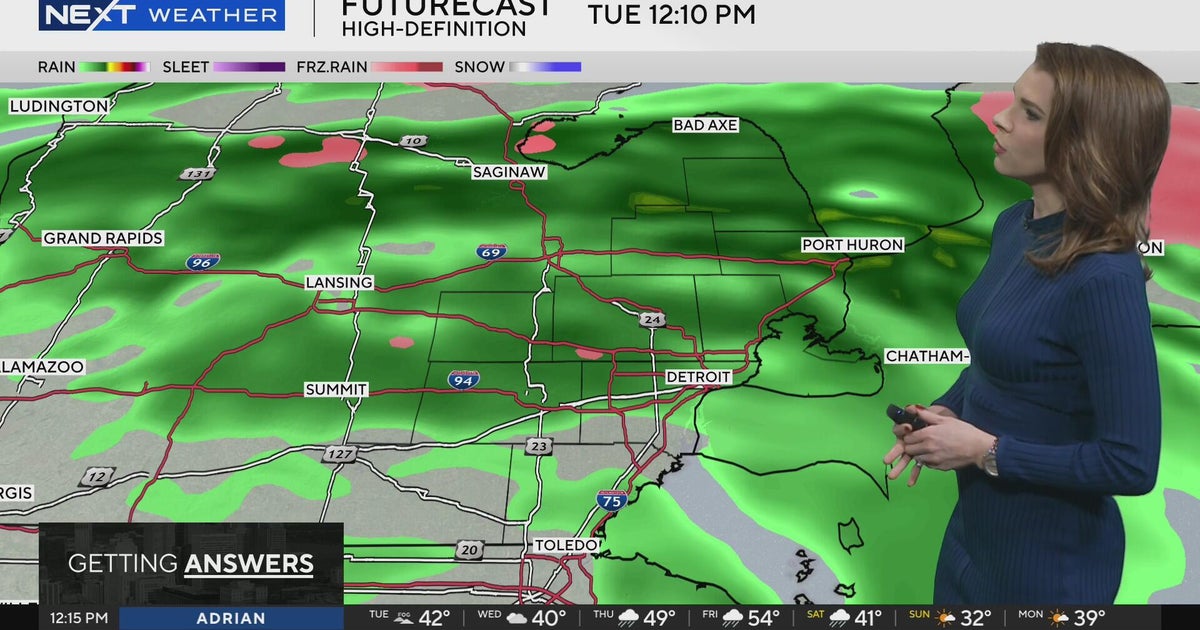 Rain continues with foggy conditions this evening. - CBS Detroit