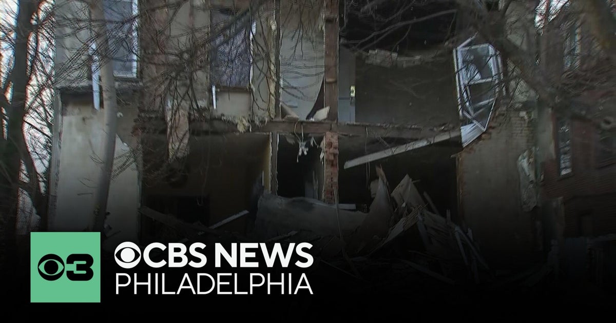 Crews clean up after 3-story home collapses in Philadelphia - CBS ...