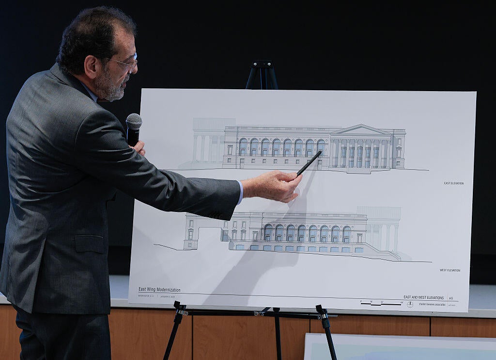 White House says ballroom plans include adding second story to West ...