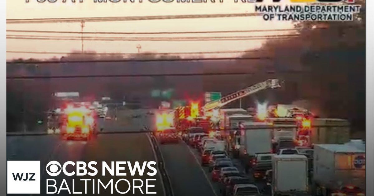 Trash truck driver killed in crash on I-95 South in Howard County - CBS ...