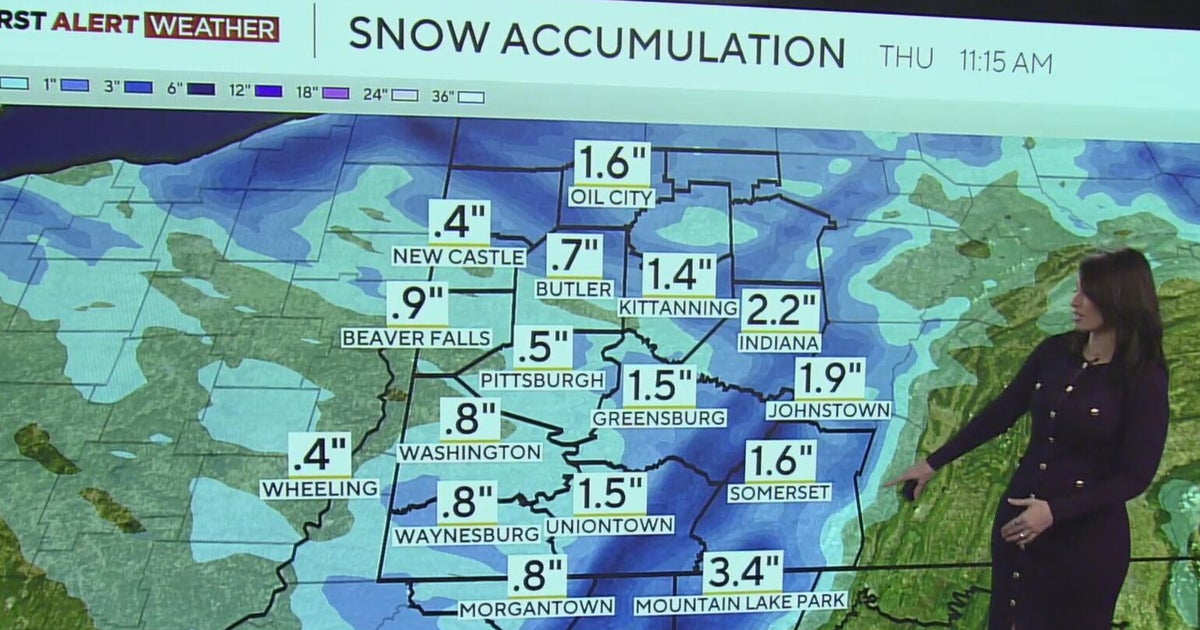 KDKA-TV Afternoon Forecast (1/13) - CBS Pittsburgh