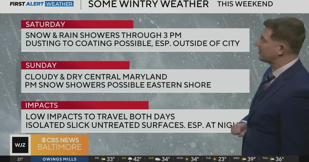 Cold across Maryland Friday, snow possible this weekend - CBS Baltimore